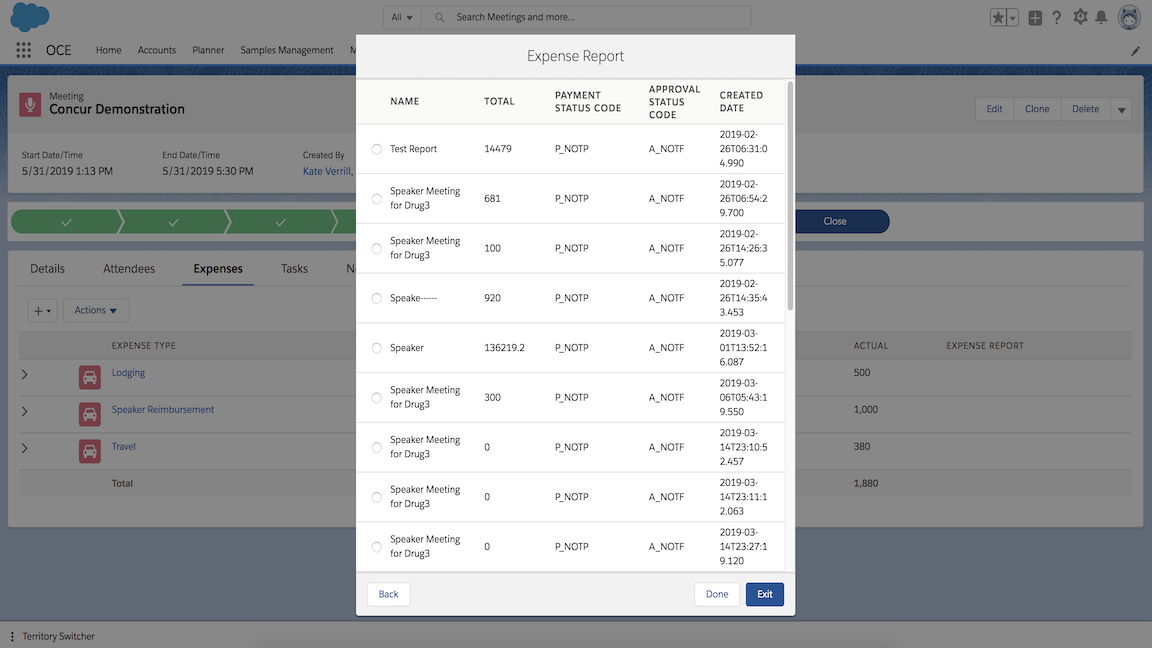 OCE Sales by IQVIA - SAP Concur App Center